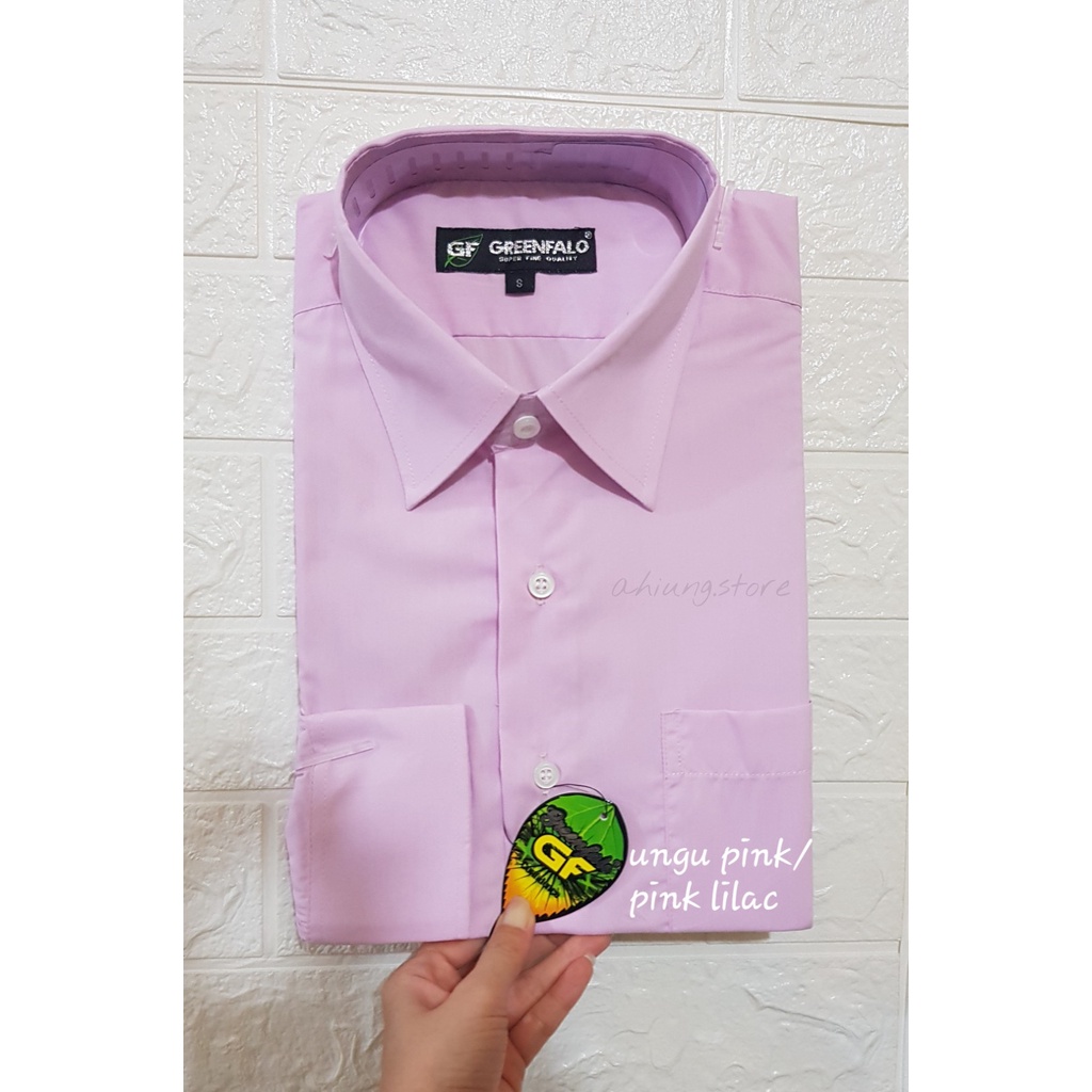 Jual KEMEJA PRIA GREENFALO - KEMEJA POLOS LENGAN PANJANG PRIA WARNA ...