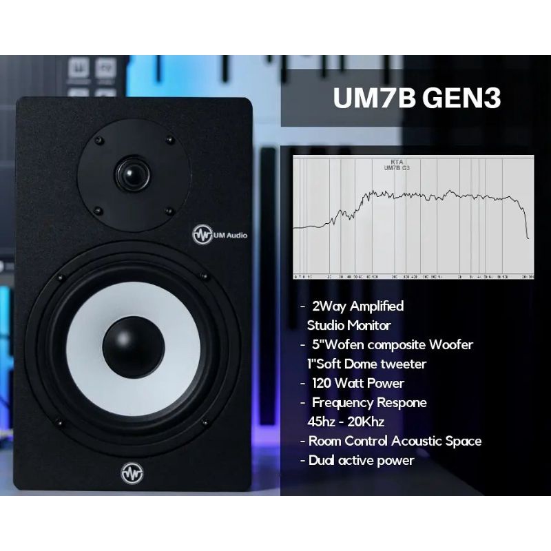 Jual UM7B Gen3 Dual Aktif Speaker Monitor | Original UM Audio Indonesia ...