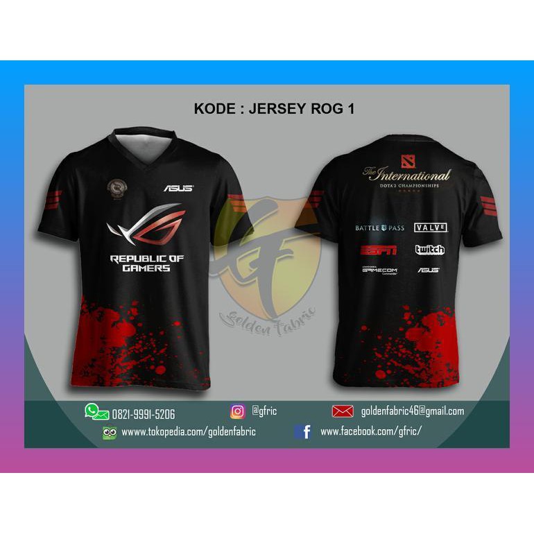 Jual JERSEY GAMING / RAZER / ASUS ROG - LENGAN PENDEK, S | Shopee Indonesia