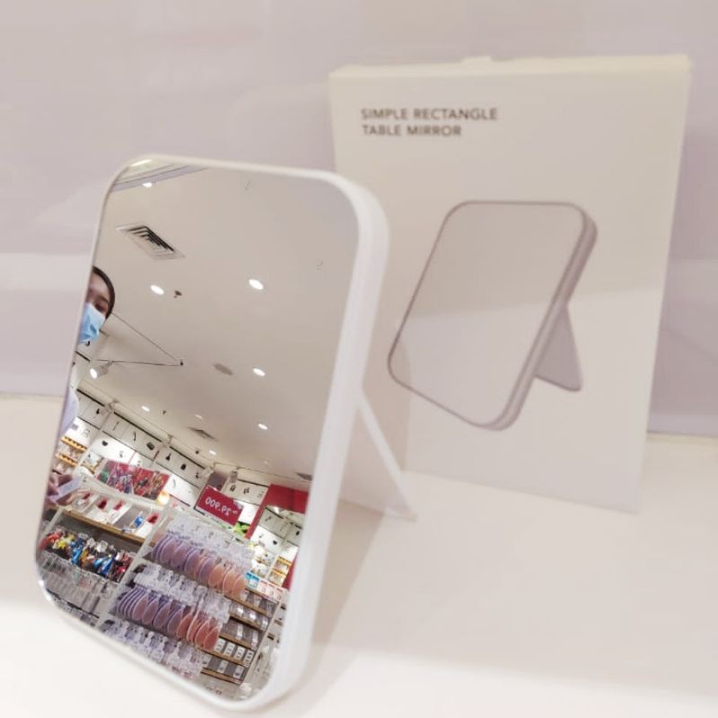 Jual MINISO SIMPLE RECTANGLE TABLE MIRROR / CERMIN KOTAK / KACA ...