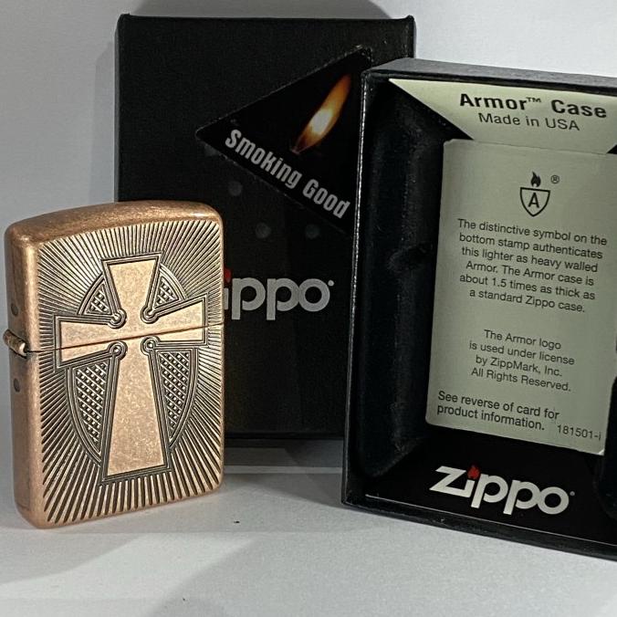 Jual Original Zippo Armor 49158 Deep Carve Cross | Shopee Indonesia