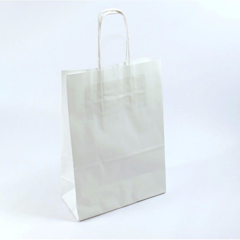 Jual Paper Bag Polos Putih Besar A4 29x20x9cm / Paper Bag Souvenir ...
