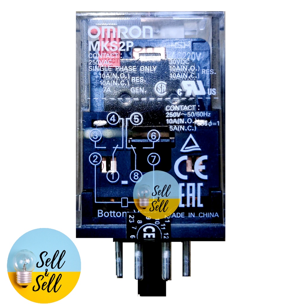 Jual Relay MKS2P Omron 220V ORIGINAL / Relay MK2P Omron 8 Pin (220V) 100% ASLI | Shopee Indonesia