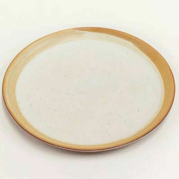 Jual Nuanza Piring Keramik Motif Bintik Bercak/ Plate Brush Spotting ...