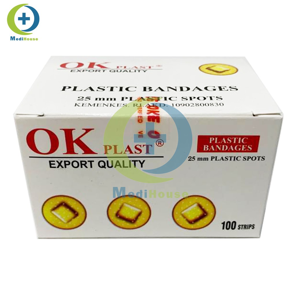 Jual Plester Bulat OK Plast Plastic Bandage Setelah Suntik Plaster ...