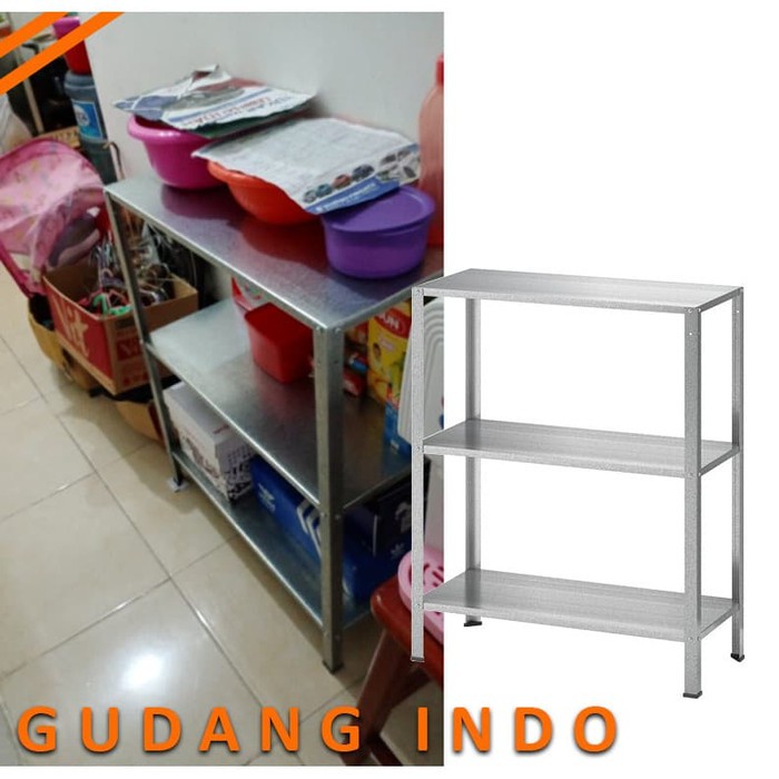 Jual Hyllis Pendek Rak Serba Guna Galvanis Rak Penyimpanan Rak Baja ...