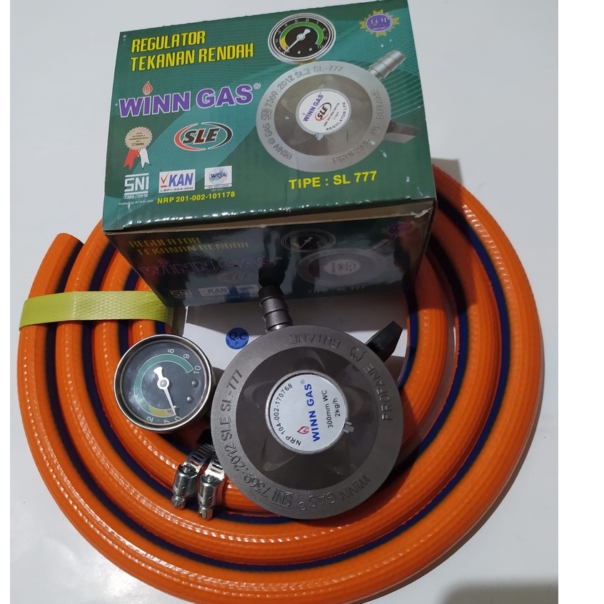 Jual Regulator BIOGAZ Matic WINN GAS SLE 777 Manometer Selang Gas LPG ...