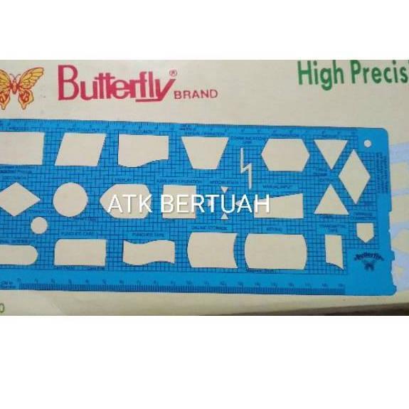 Jual Best - 1 BUAH PENGGARIS FLOWCHART BUTTERFLY ART BT 2020 ...