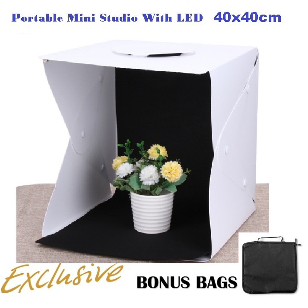 Jual Mini Studio Photo box with LED portable photo studio 40x40 cm ...