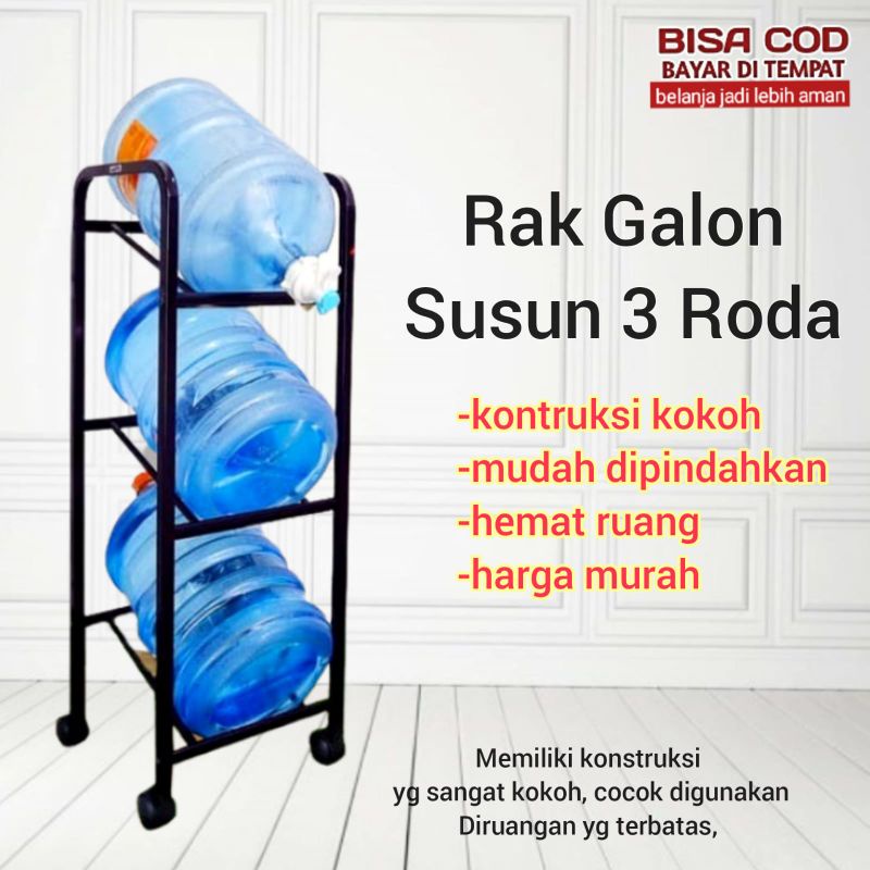Jual RAK GALON BESI 3 SUSUN | Shopee Indonesia