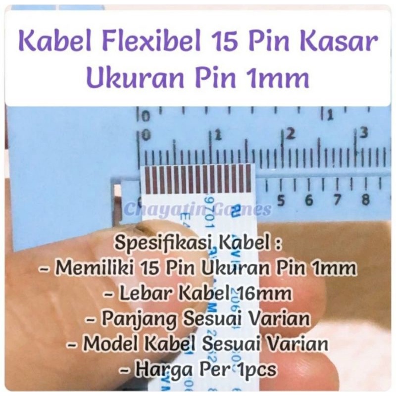 Jual Kabel Flexibel 15 Pin KASAR Panjang & Model sesuai Pilihan Varian ...