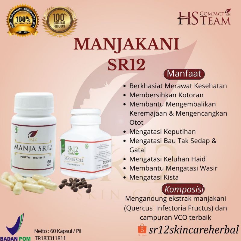 Jual AMPUH! MANJAKANI SR12 / MENGATASI MASALAH KEWANITAAN / MELANCARKAN ...