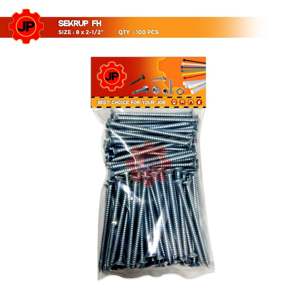 Jual SEKRUP FH 8 x 2-1/2 - SKRUP FH 8x2-1/2 BAUT TAPPING ISI 100 PCS ...