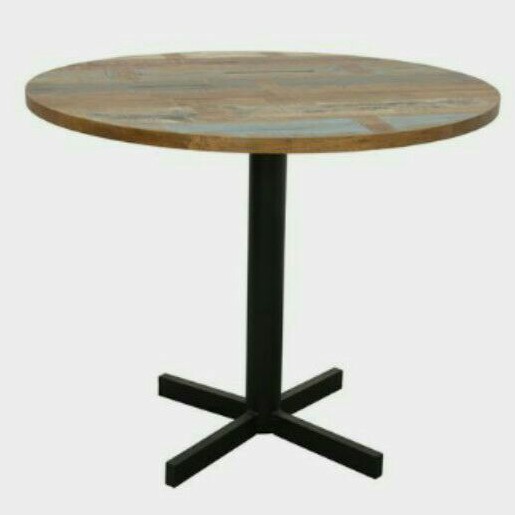 Jual Meja Cafe Bulat Kayu - Meja Foodcourt Unik - Meja Rangka Besi ...