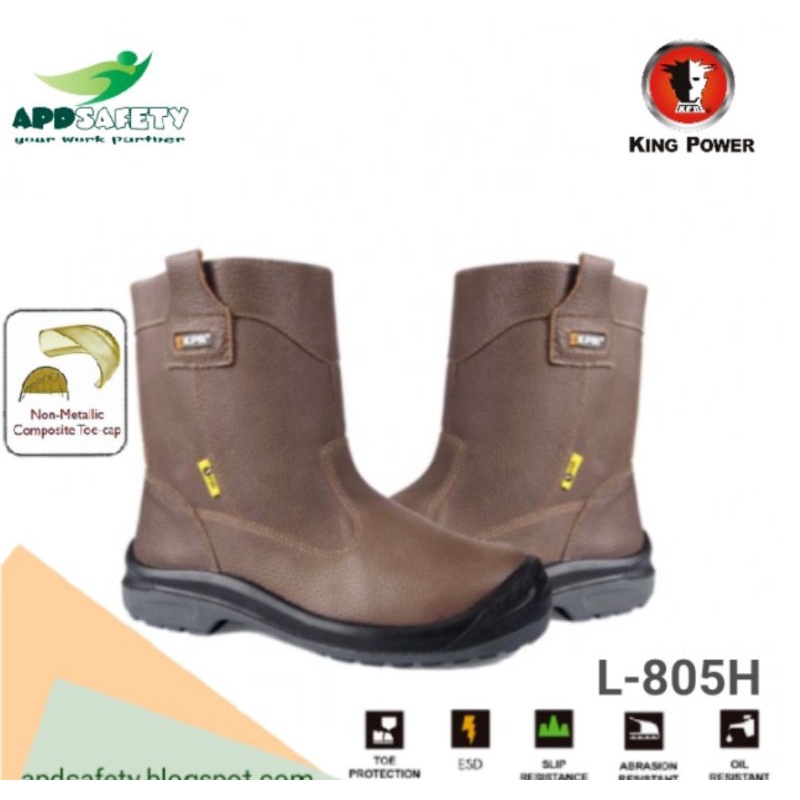 Jual (Bayar ditempat) Sepatu Safety KING POWER L-805H Composite toecap ...