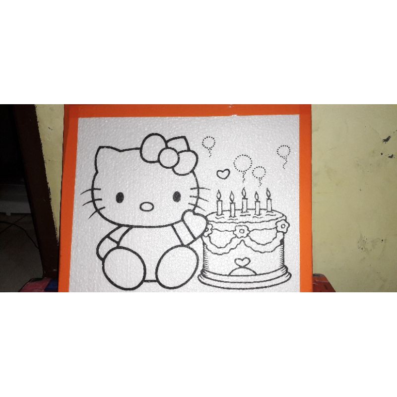 Jual styrofoam lukis anak hello kitty ultah | Shopee Indonesia