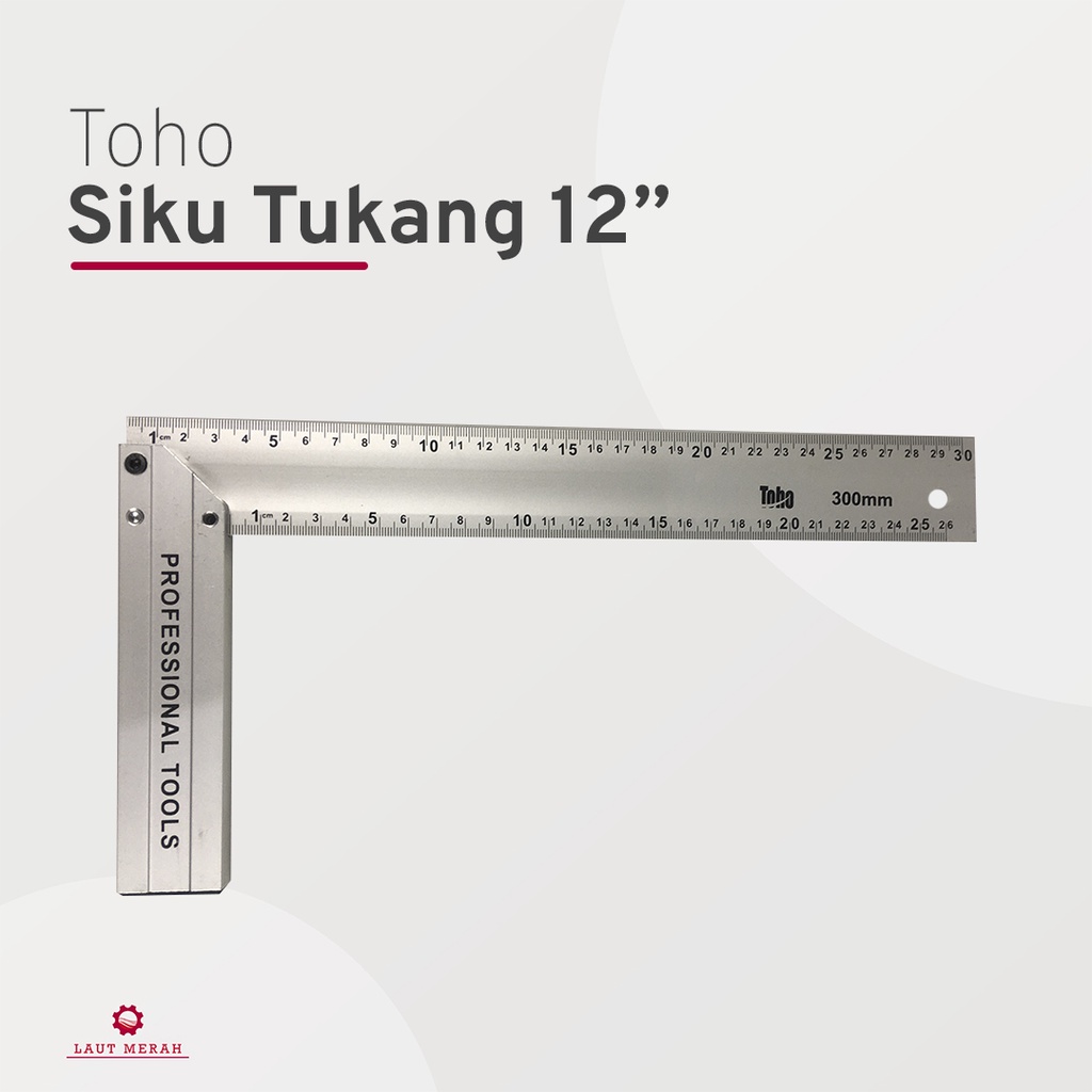 Jual Penggaris Premium Siku Tukang TOHO 30 CM Alat Ukur Meteran Pasekon ...
