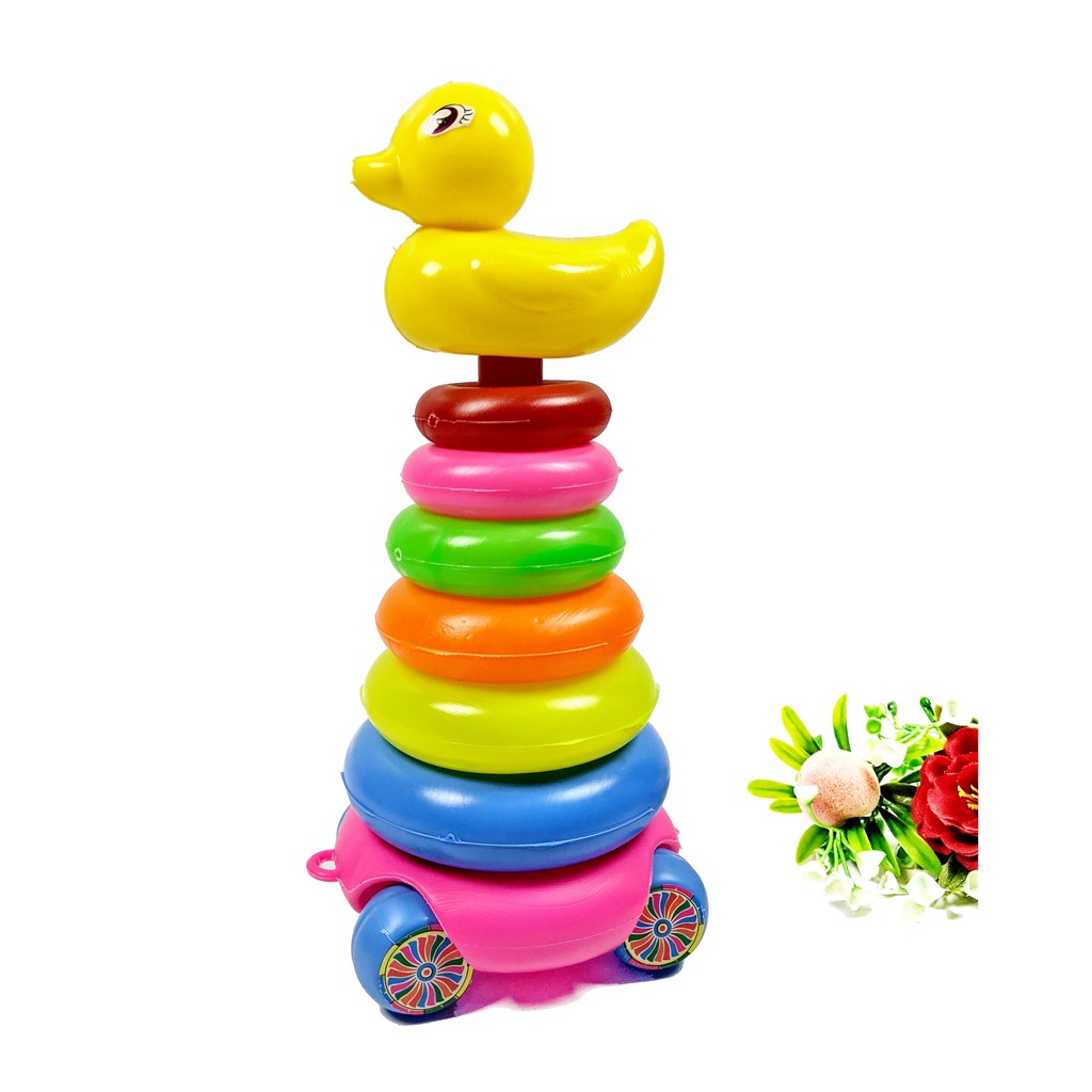 Jual Mainan Ring Donat Bebek Isi 8 Pcs / Isi 6 Pcs + Roda | Shopee ...