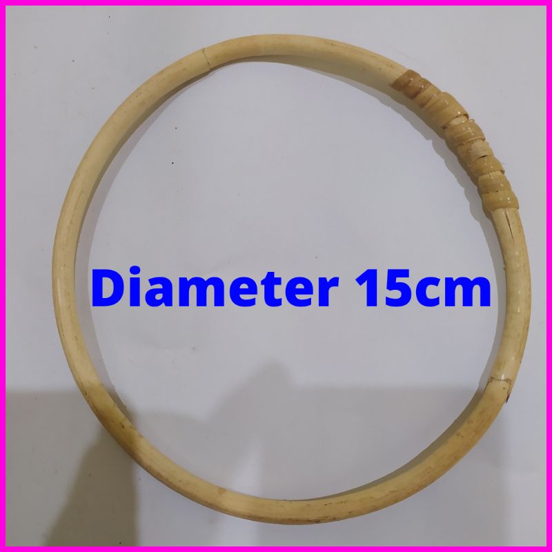 Jual rotan bulat untuk dekorasi 15cm- ring rotan bulat 15cm- rotan ...