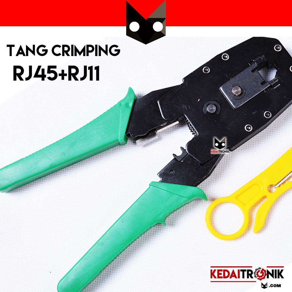 Jual Tang Crimping Triple RJ45 RJ10 RJ11 With Cutter Crimping Tools 3 ...