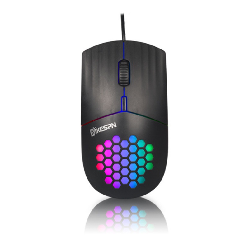Jual MKESPN Mouse Wired Berkabel Type-C model Honeycomb | Shopee Indonesia
