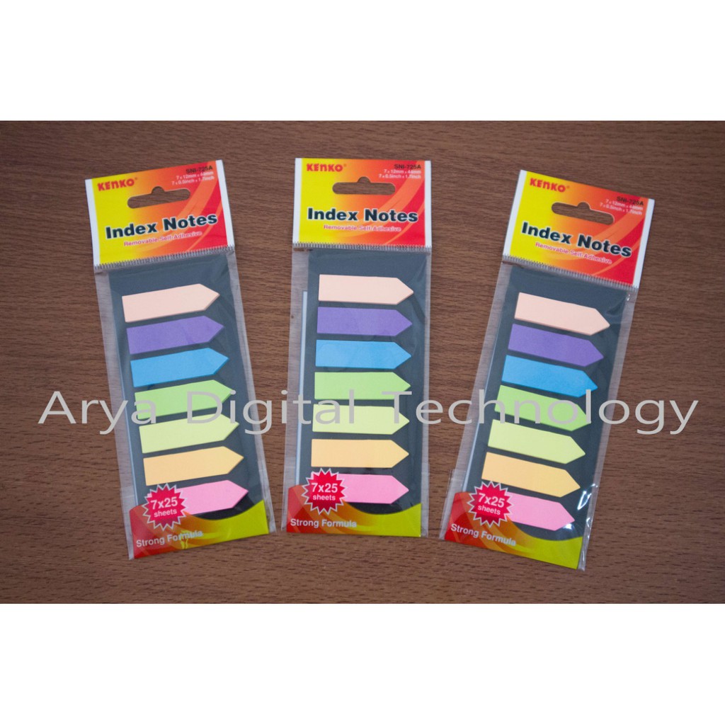 Jual Stick Note Index SNI 725A Arrow Kenko Sticky Notes Pad Memo Label ...