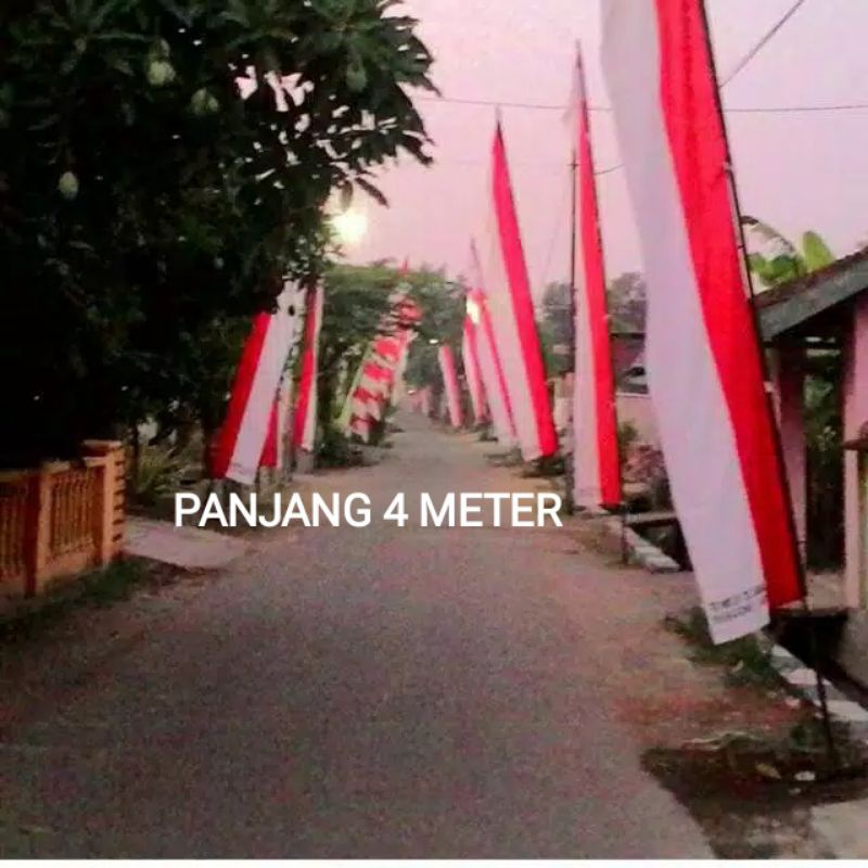 Jual Grosir Bendera Layar Merah Putih 4 meter dan 3 meter | Shopee ...
