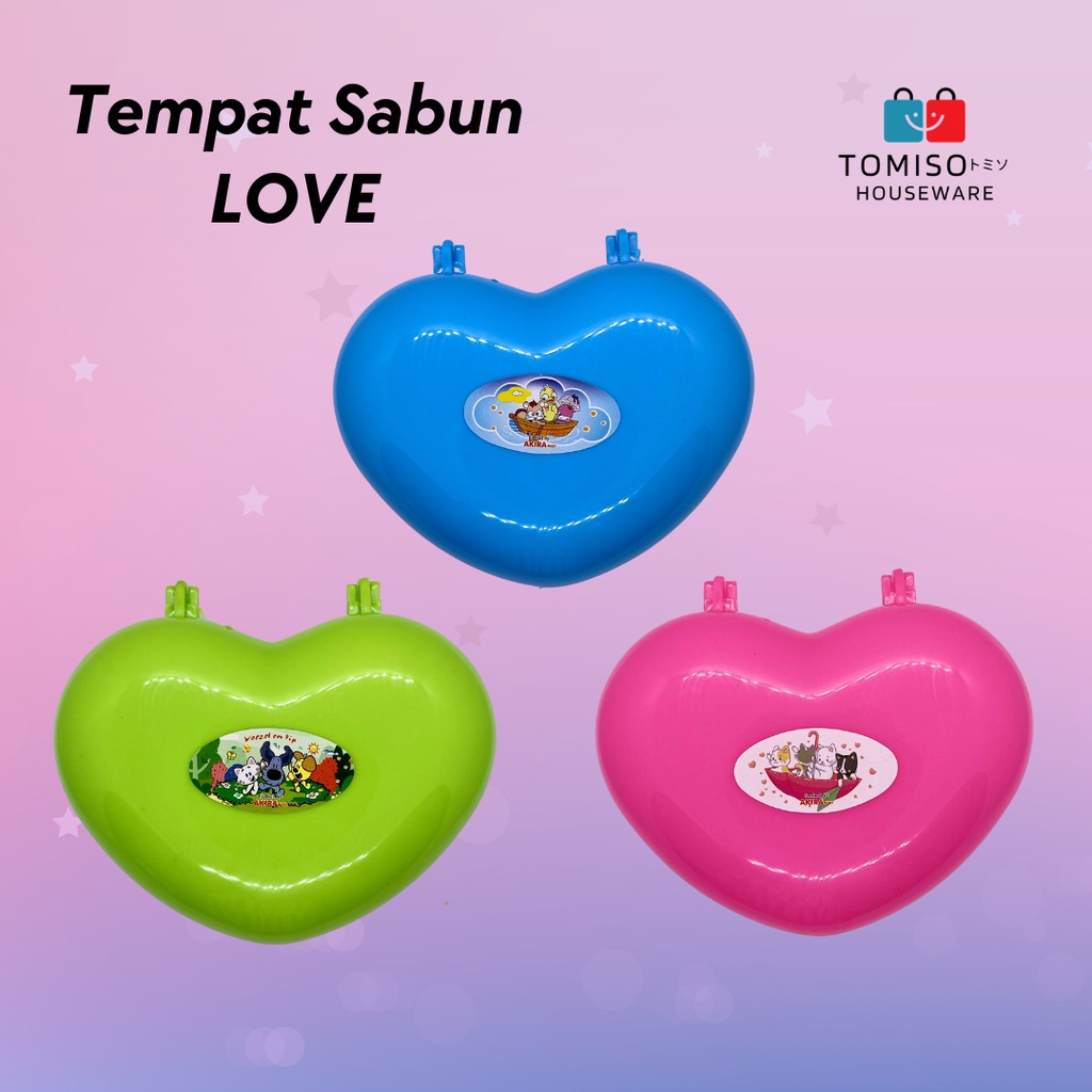 Jual TEMPAT SABUN LOVE VALENTINES Kotak Sabun Batang Plastik Penyimpan ...
