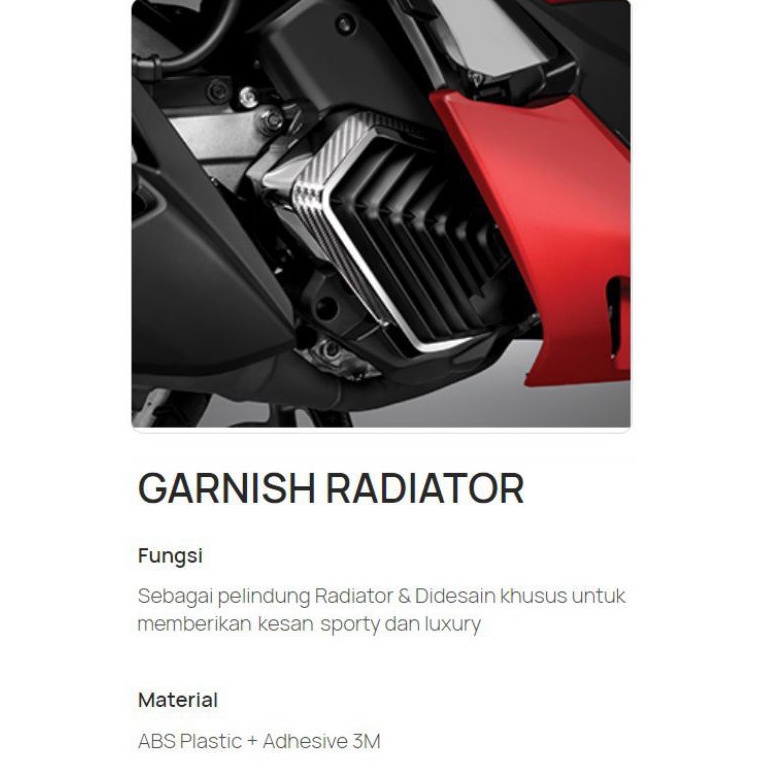 Jual Garnish Radiator Pcx Vario ADV Stylo160 Original | Shopee Indonesia