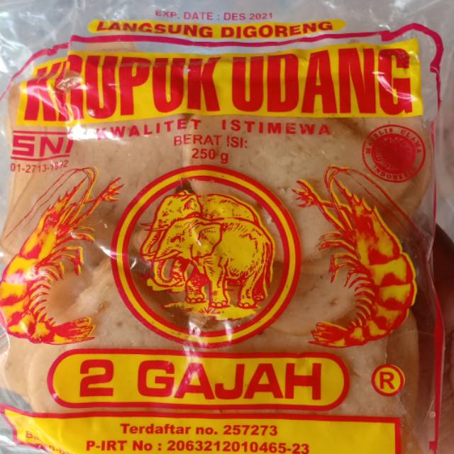 Jual Kerupuk udang cap 2 gajah | Shopee Indonesia
