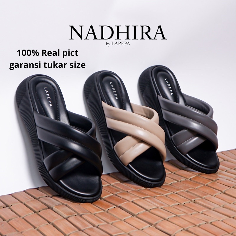 Jual Lapepa NADHIRA Platform Sandal slop wedges wanita sole tinggi ...