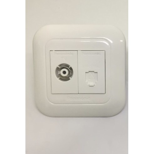 Jual Stop Kontak Modul Socket TV + Stop Kontak Modul Socket Telepon ...