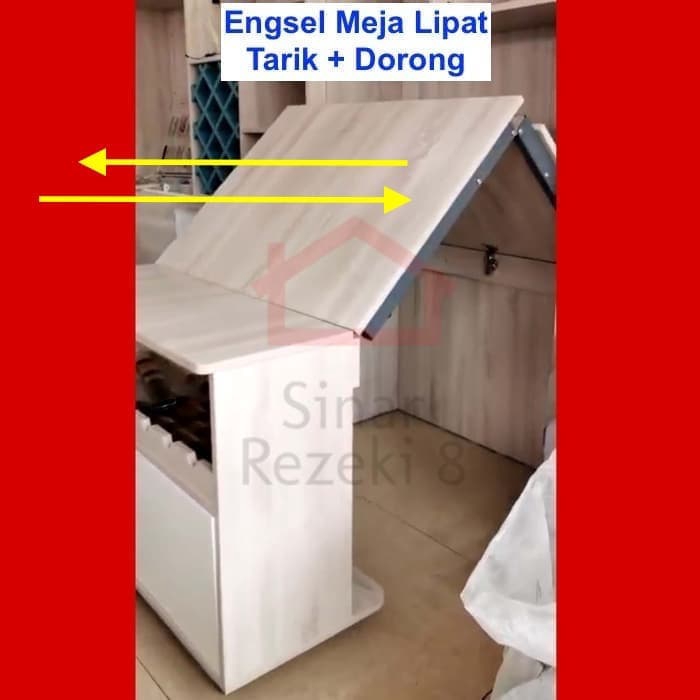 Jual Engsel Meja Lipat Tarik + Roda / Fold Lemari Meja Tarik Dorong ...