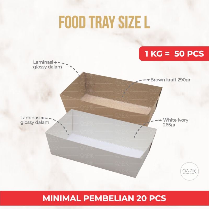 Jual FOOD TRAY L, Kemasan Makanan, Packaging Makanan, Dus Makanan, Dus ...