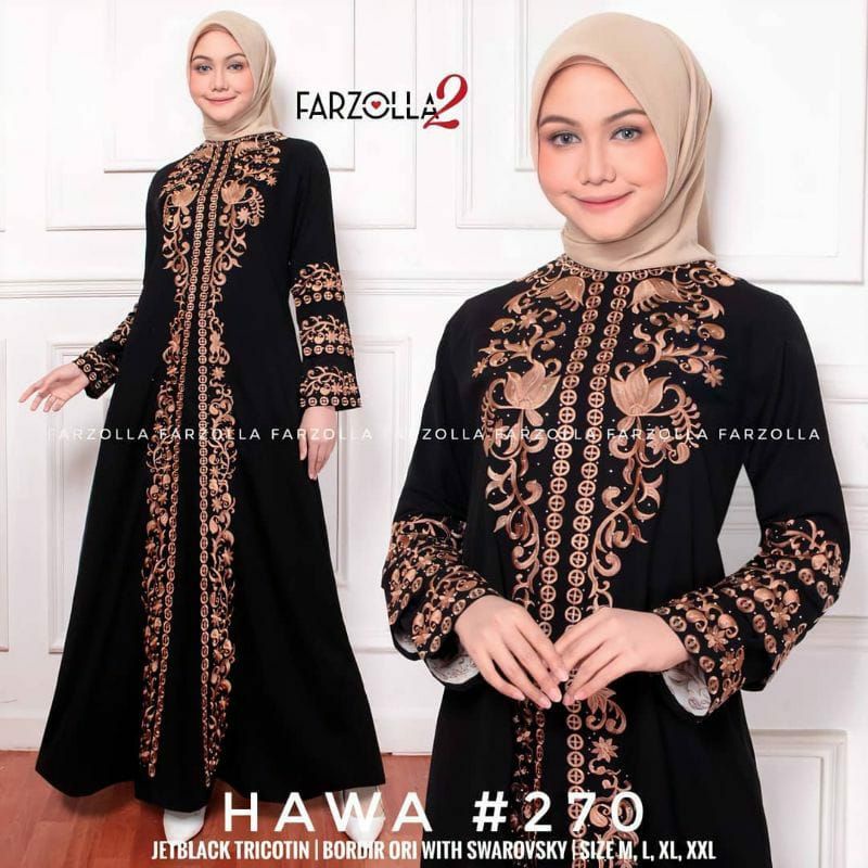 Jual Abaya Bordir Gamis arab Hitam Abaya hitam turkey bordir | Shopee ...