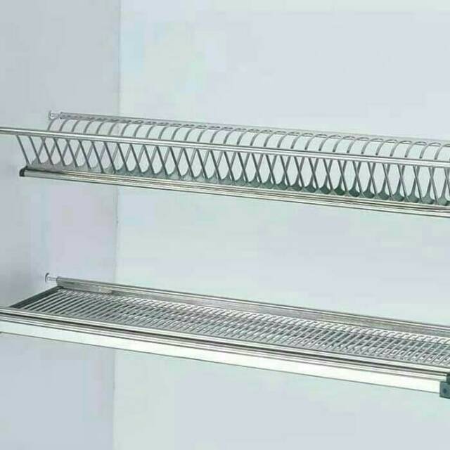 Jual Rak Piring Kitchen Set Stainless Steel 100 CM / 1 Meter | Shopee ...