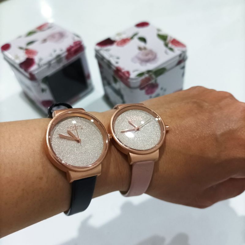Jual Jam tangan Claudine(hitam/pink) Sophie Martin Paris | Shopee Indonesia
