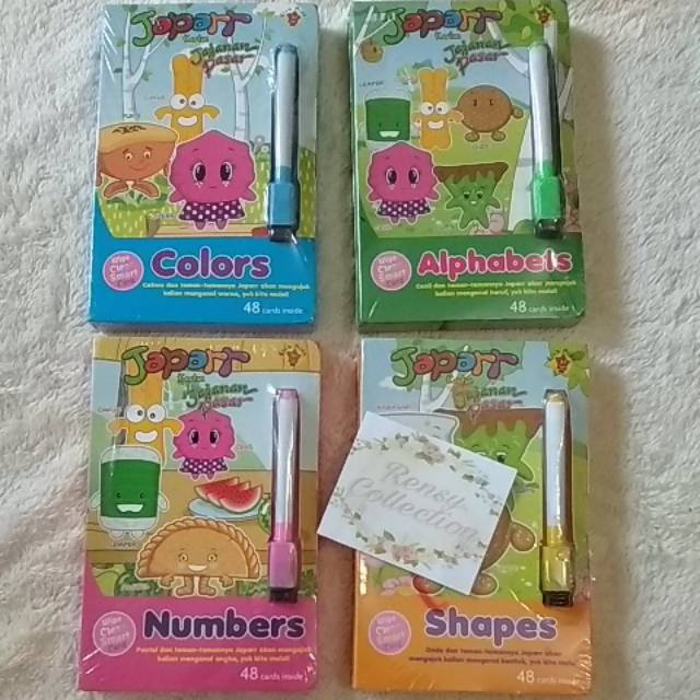 Jual Japar wipe clean smart card Numbers Shapes Colors Alphabets ...