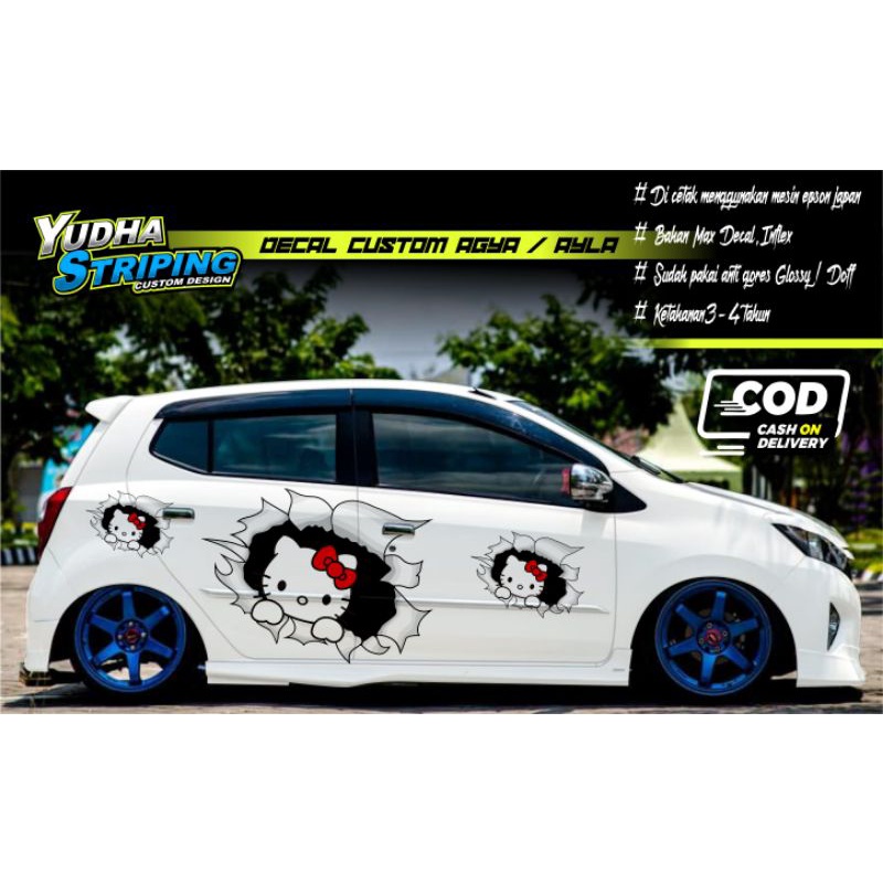 Jual STICKER VARIASI MOBIL AGYA, AYLA, JAZZ, BRIO, SIGRA, CAYLA, DLL ...
