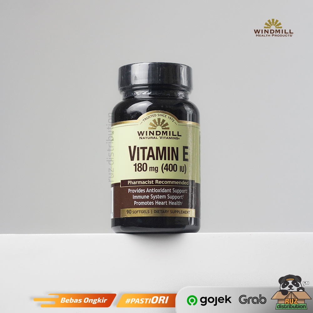 Jual WINDMILL Vitamin E 180mg 400 IU - Wind mill Vit E | Shopee Indonesia