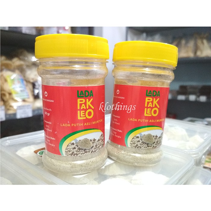 Jual Lada Halus Bangka Pak Leo Asli 60gr Merica Putih Bangka Bubuk Lada ...