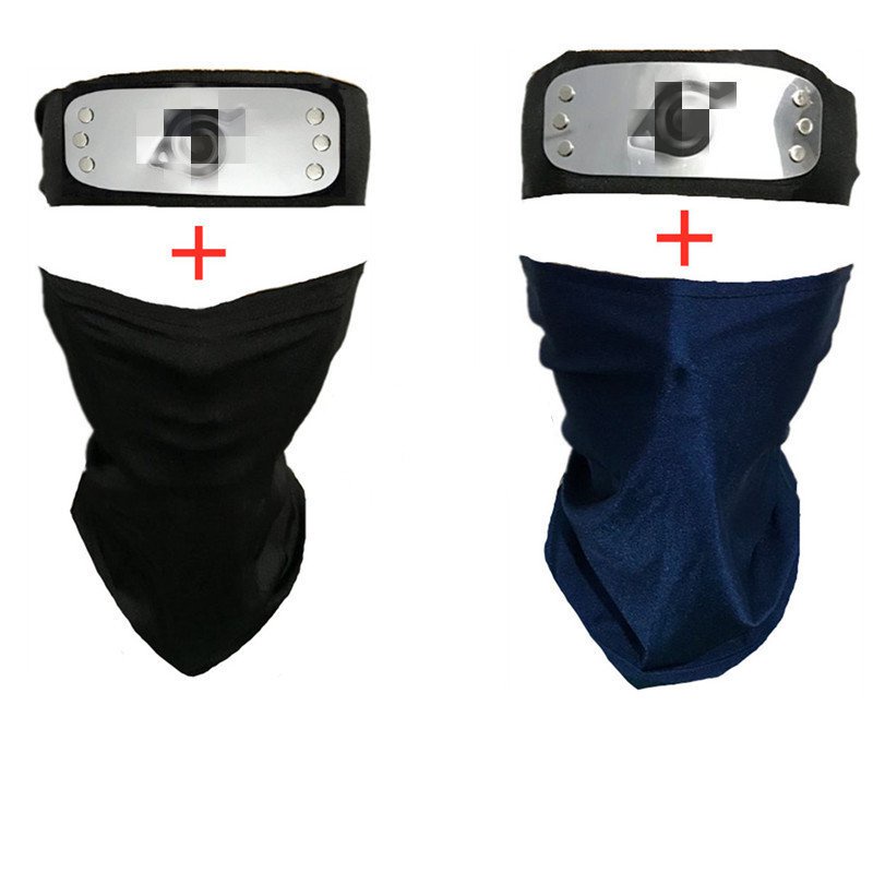 Jual Anime Naruto Hatake Kakashi Cosplay Mask Headband weapon ...