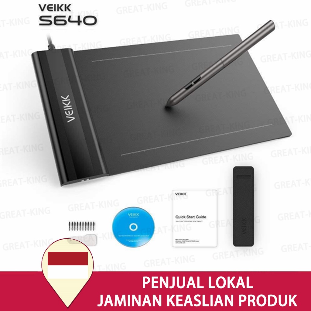Jual VEIKK Drawing Pad Digital Drawing Graphics Tablet S640 Ultra-thin ...
