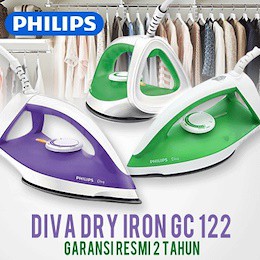 Jual PHILIPS DIVA GC122 DST0510 HIJAU BIRU PINK UNGU SETRIKA KERING GARANSI RESMI PHILIPS ...