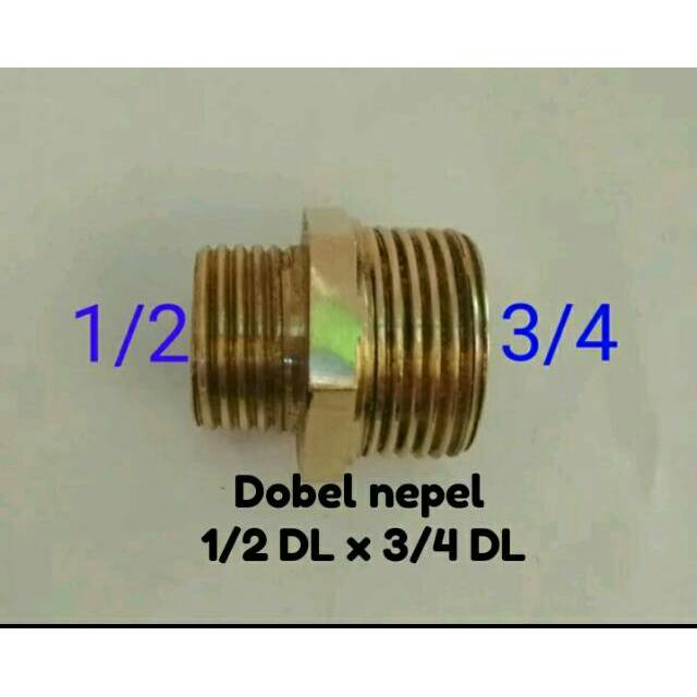 Jual Double sock /dobel sok nepel drat luar 1/2 x 3/4 drat luar | Shopee Indonesia