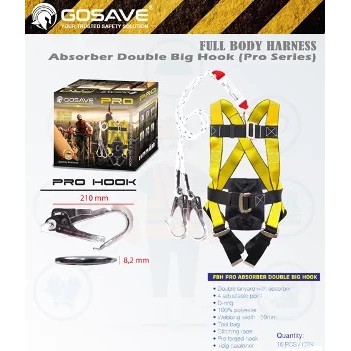 Jual Full Body Harness PRO ABSORBER Double Big Hook. D Ring Carabiner. Gosave | Shopee Indonesia