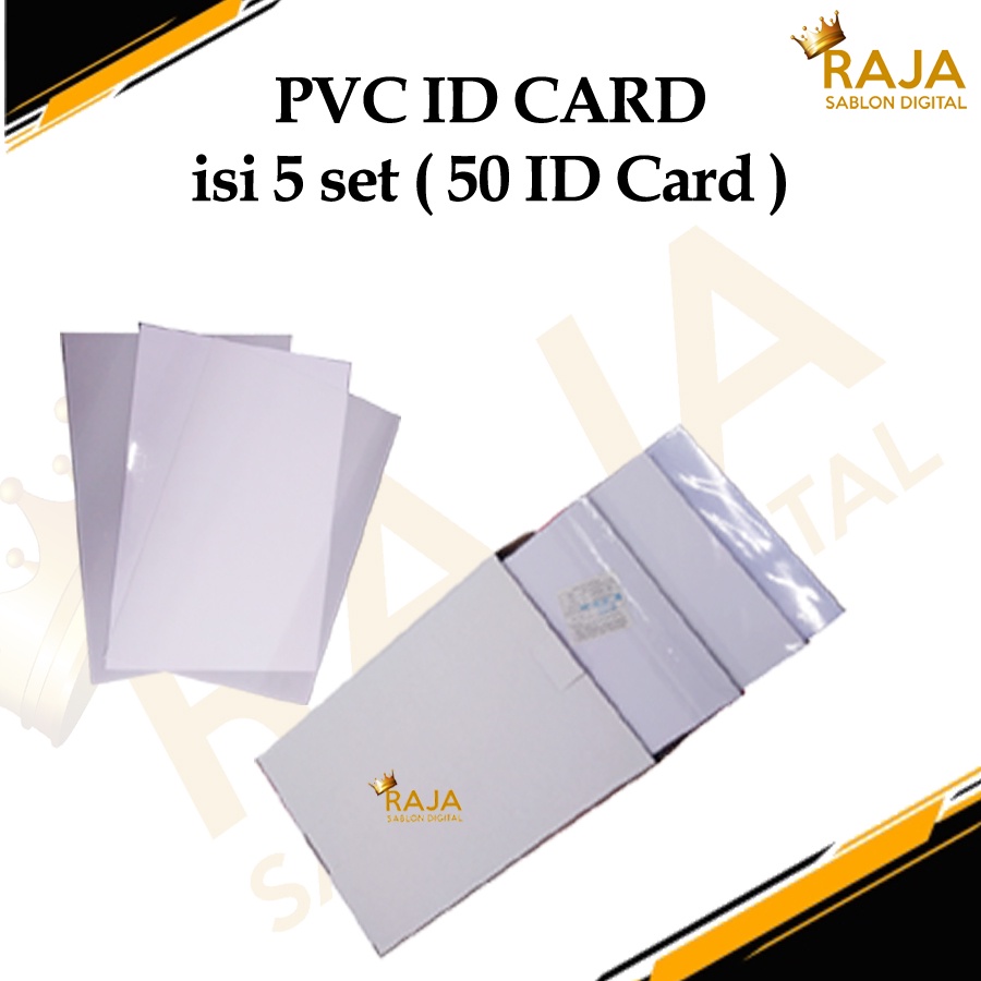 Jual Bahan PVC ID Card instan - isi 5 set ( 50 ID Card ) | Shopee Indonesia