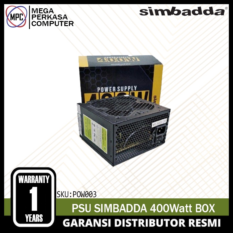Jual Simbadda Power Supply 400watt PSU Simbada 400w Original | Shopee ...