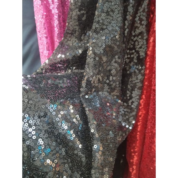 Jual kain tile sequin tile kebaya pesta kain tile / bahan meteran lebar ...