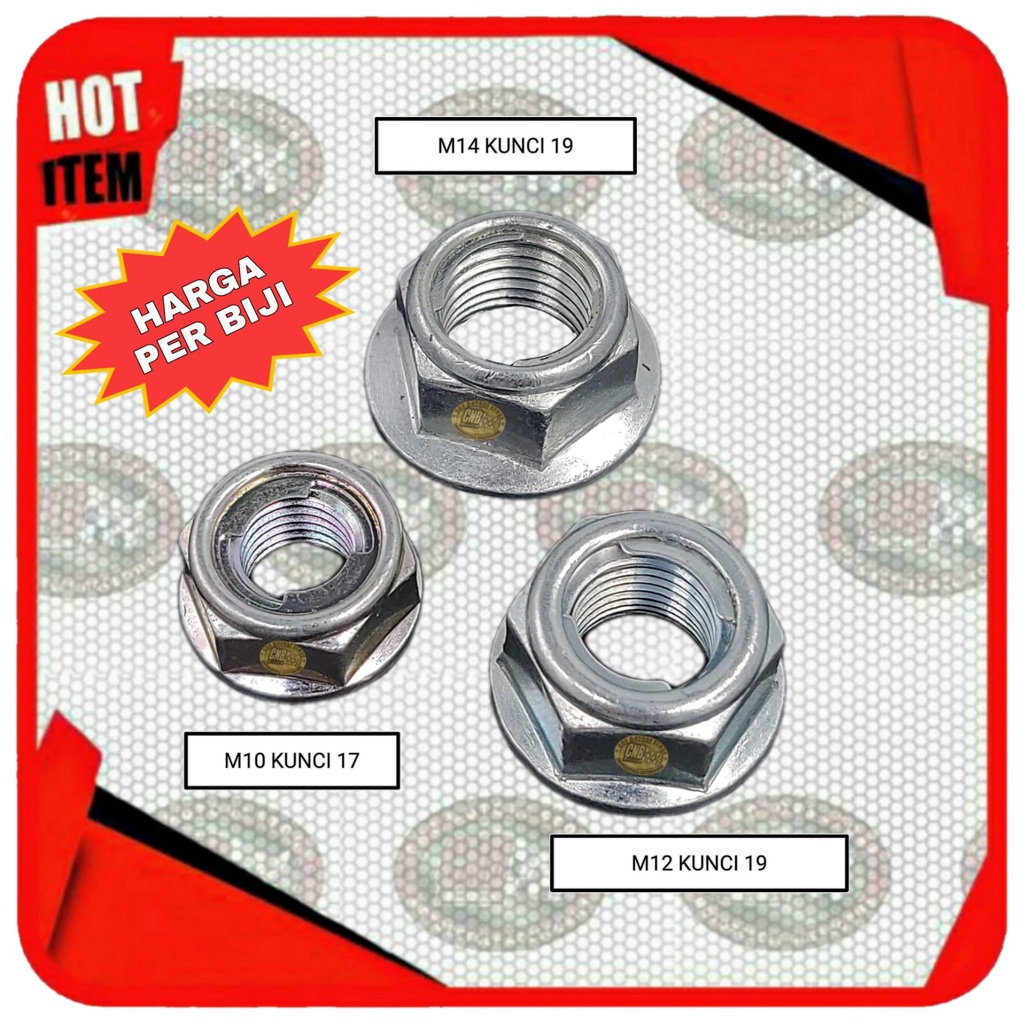 Jual Mur Lock Flange / Locknut As Roda Depan / Belakang / Arm Swingarm ...